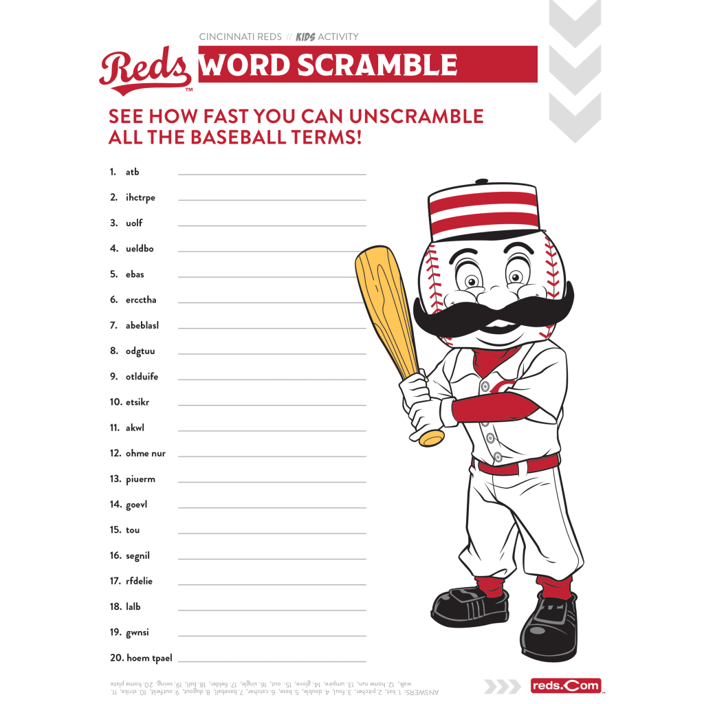 Reds Kids Activities | Kids | Fans | Cincinnati Reds