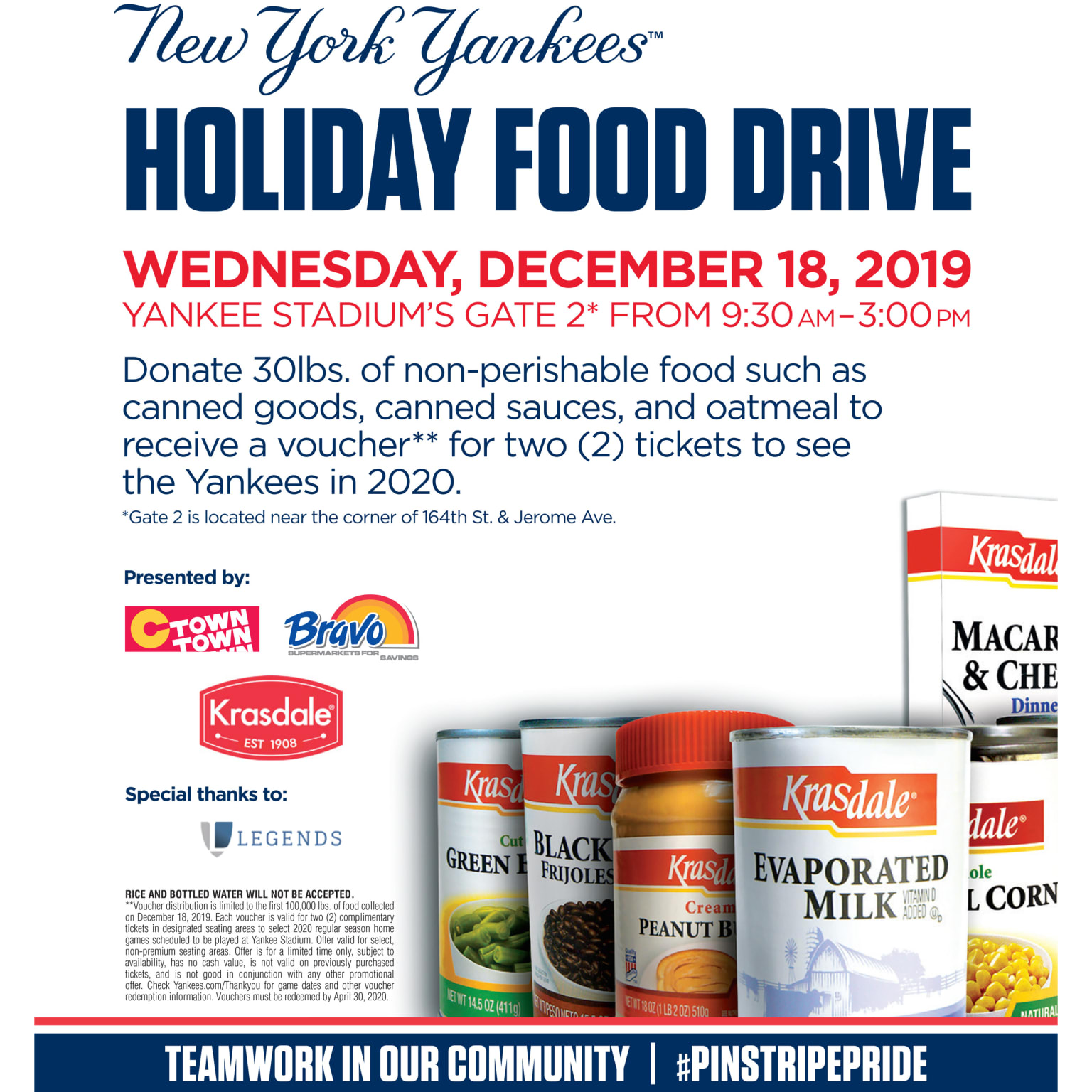 Holiday Food Drive | New York Yankees