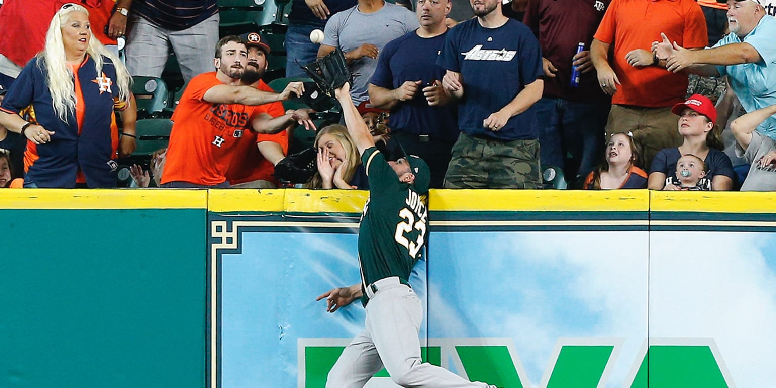 Matt Joyce robs Josh Reddick of home run
