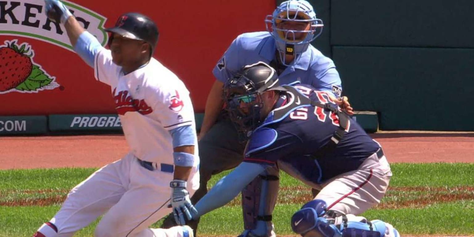 Jose Ramirez fell down and did a full 360-spin on this strikeout | MLB.com