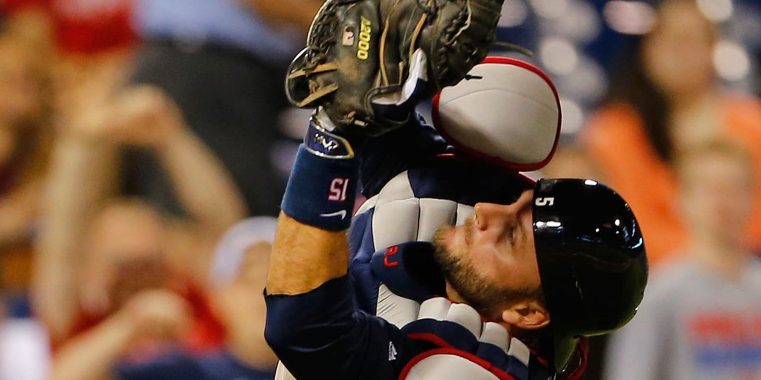 A.J. Pierzynski celebrates game-ending catch