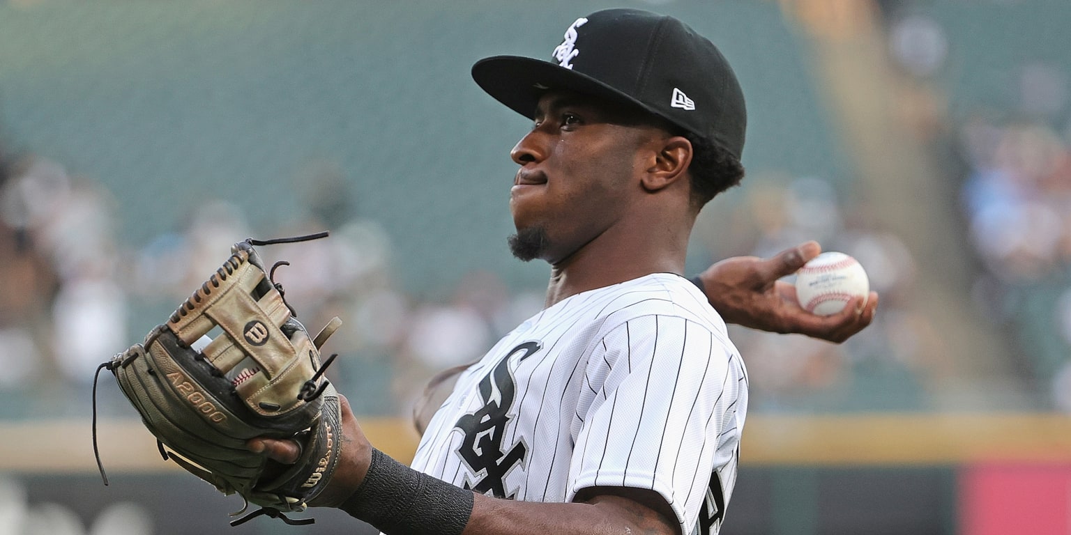 Tim Anderson interacting with fans through baseballs