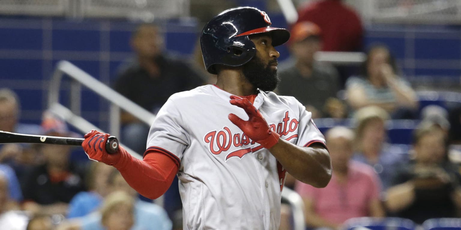 Brian Goodwin swings for 1st time since injury