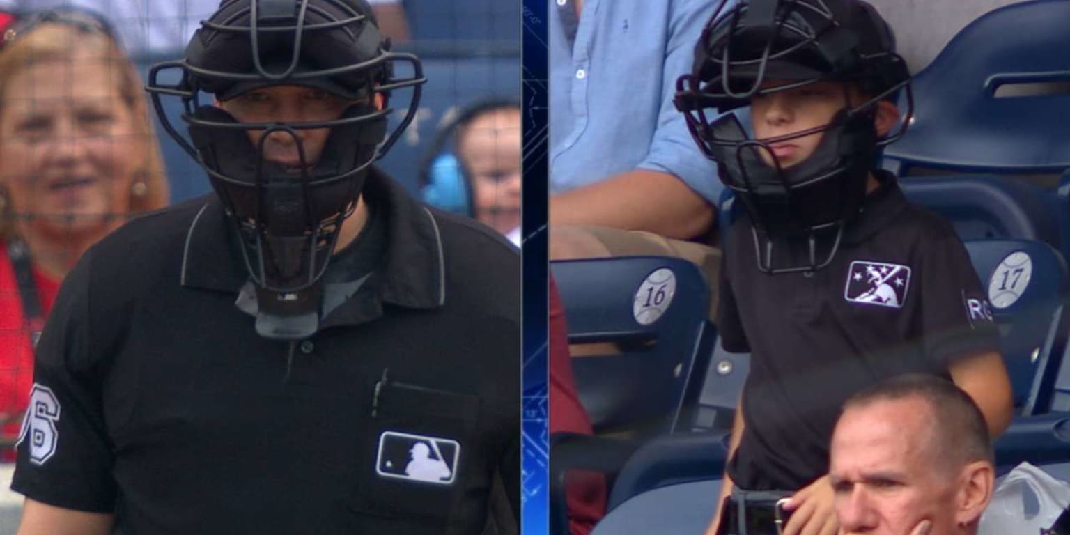 Young fan takes being fake ump seriously | MLB.com