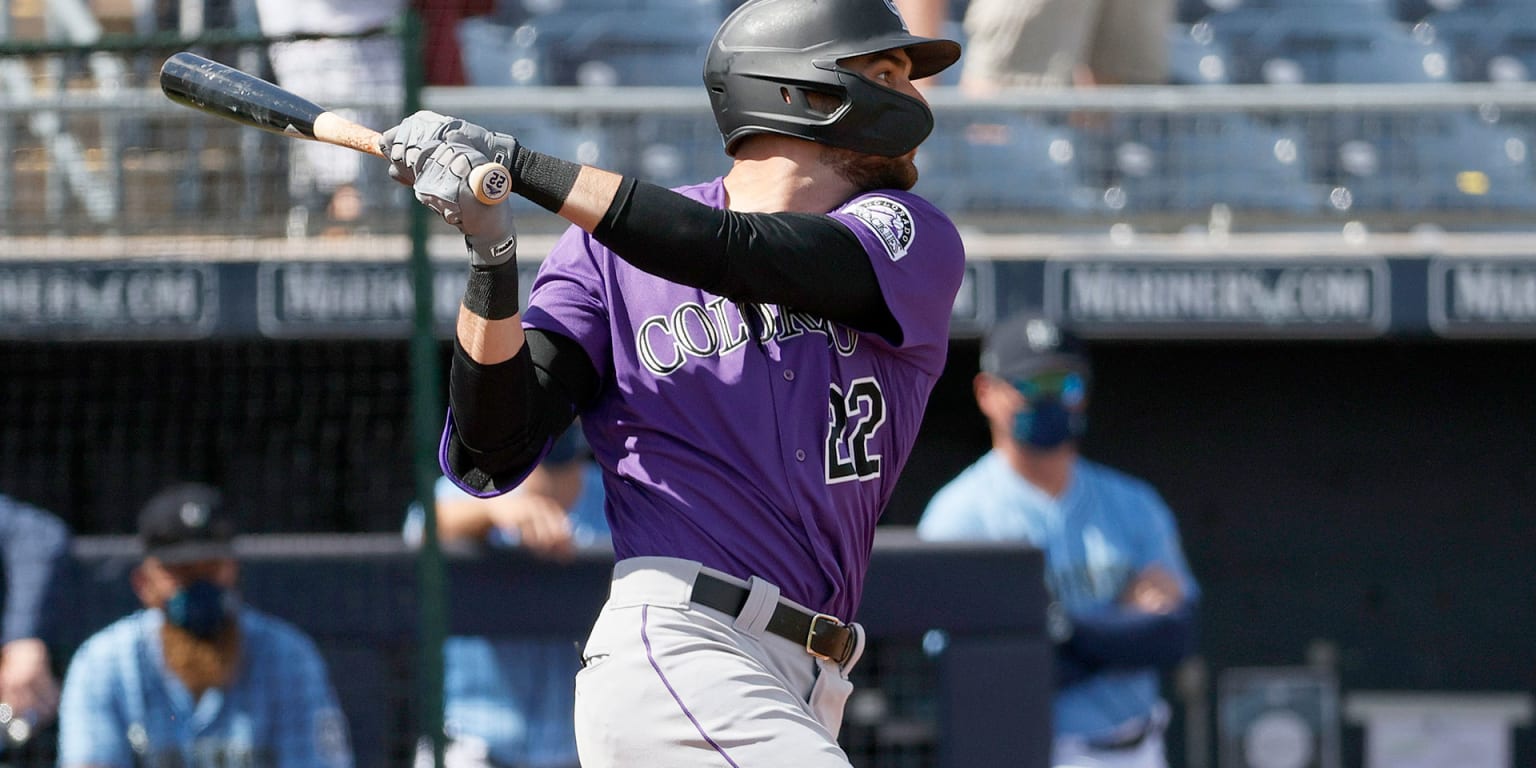 Sam Hilliard working on controlled hitting approach