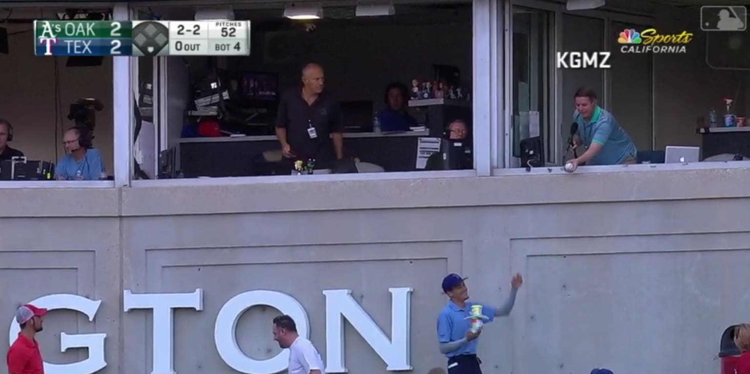 A's radio broadcaster Roxy Bernstein announced his own catch of a Joey ...