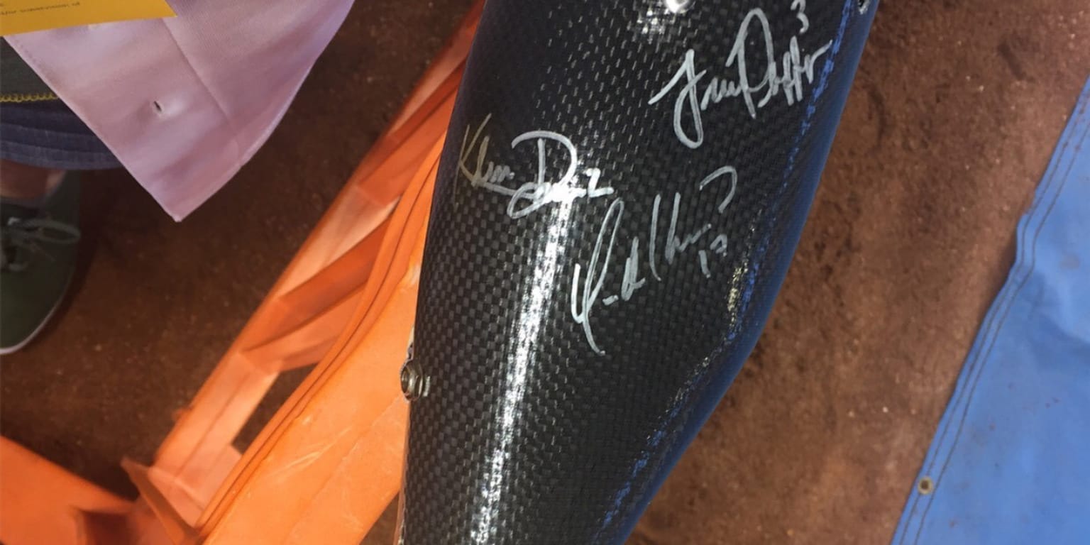 This cancer survivor collects autographs from the Athletics on her ...