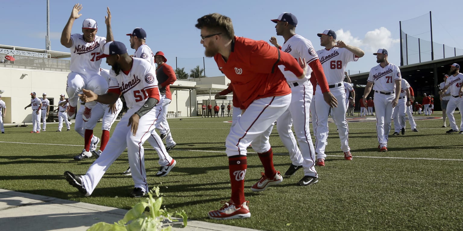 Nationals bond during cabbage relay