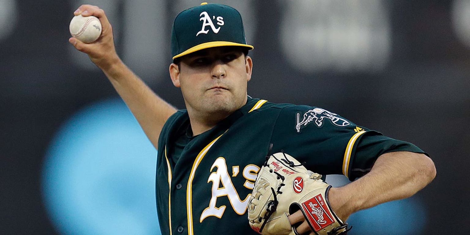 A's Andrew Triggs hasn't allowed earned run