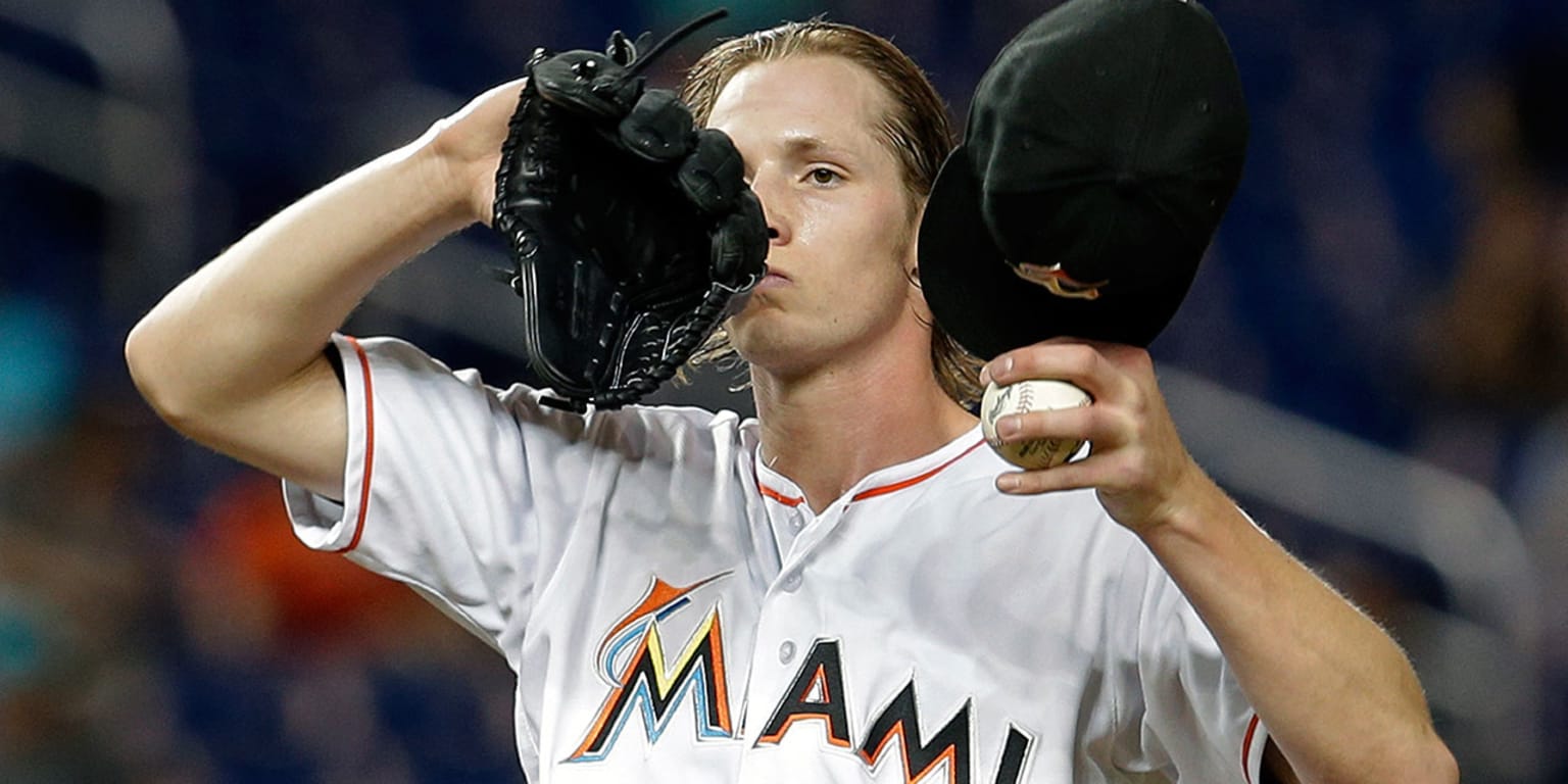 Marlins' Adam Conley struggles vs. Brewers