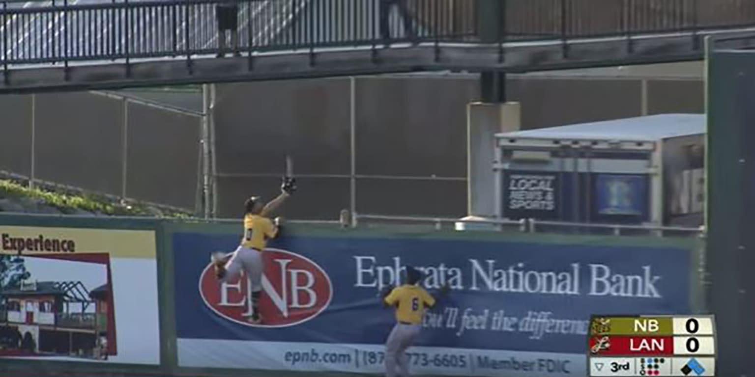 Watch this indy leaguer scale the outfield wall and make a ridiculous ...