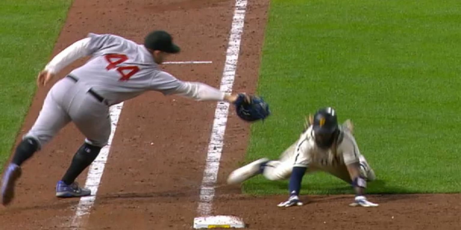 Josh Harrison's latest duck-and-dive slide came at first base and ...