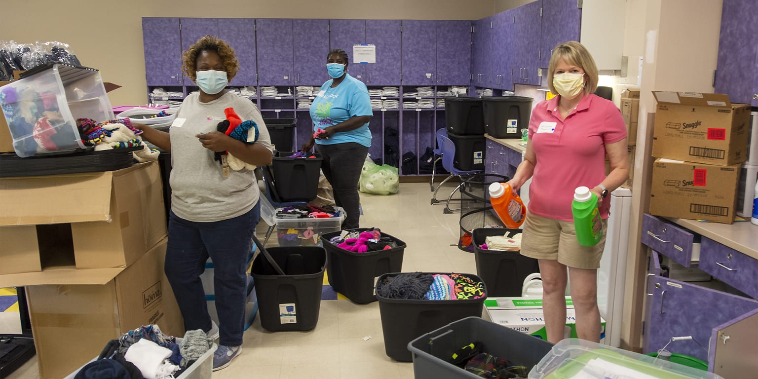 Reds Community Fund volunteer event at school