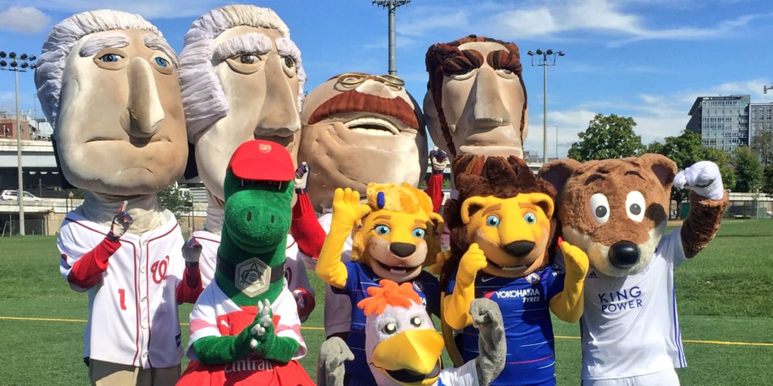 The Nats' Racing Presidents battled some Premier League mascots in a ...