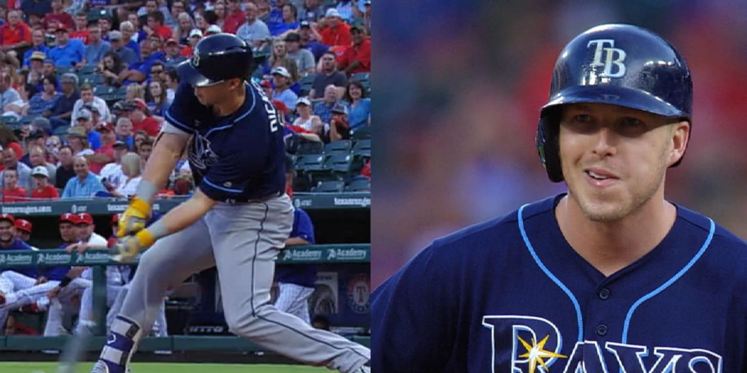 Corey Dickerson somehow hit a double on a pitch that bounced in front ...