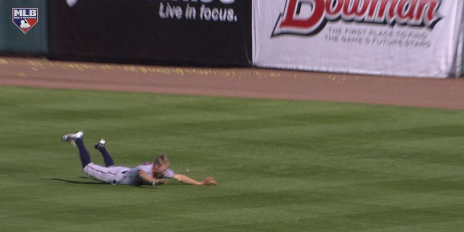 Tanner English tried to change the language with a diving catch in the ...