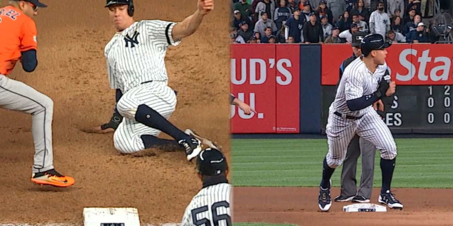It took two replay reviews to rule Aaron Judge out on one of the ...