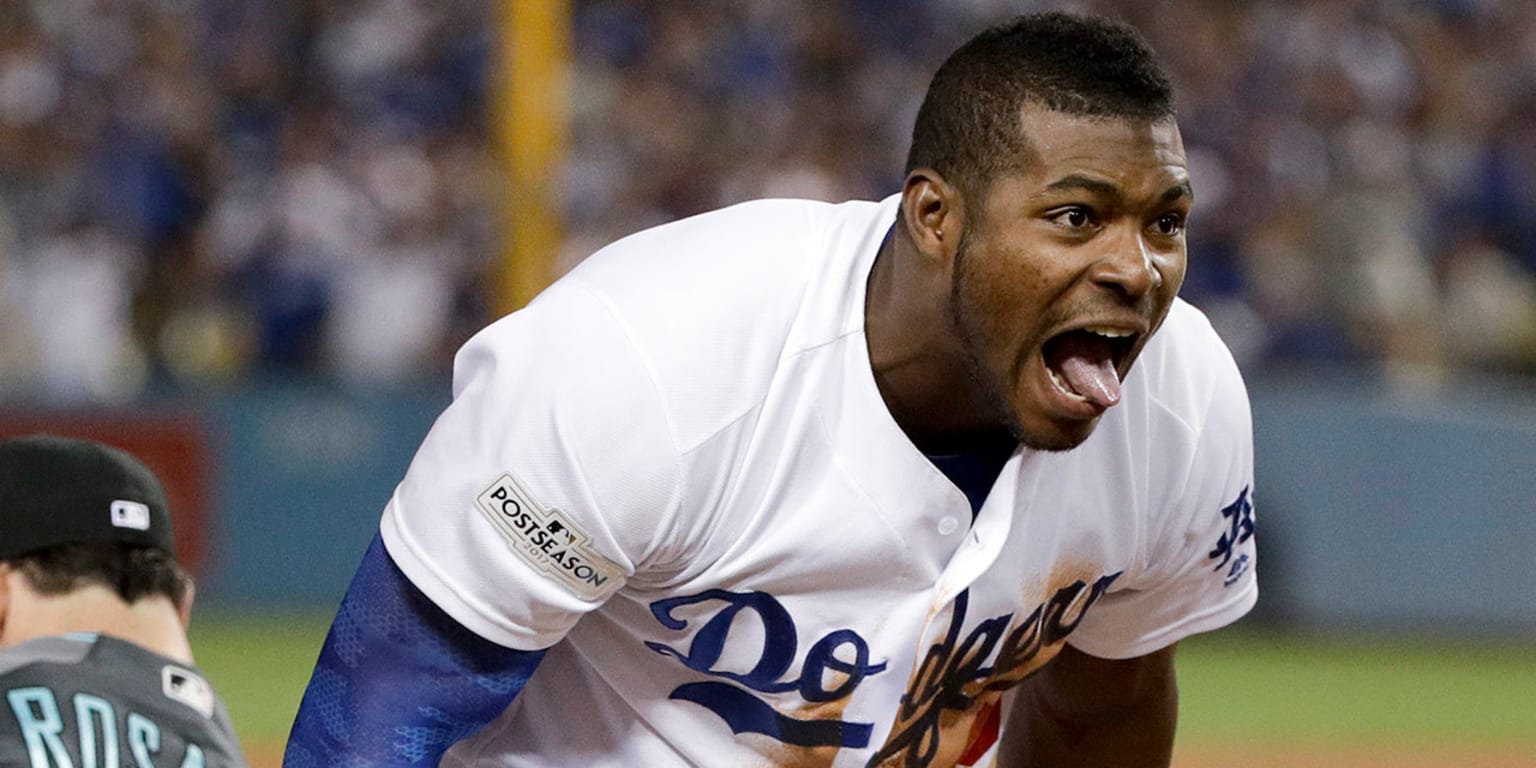 Dodgers' Yasiel Puig shows fun side in Game 1