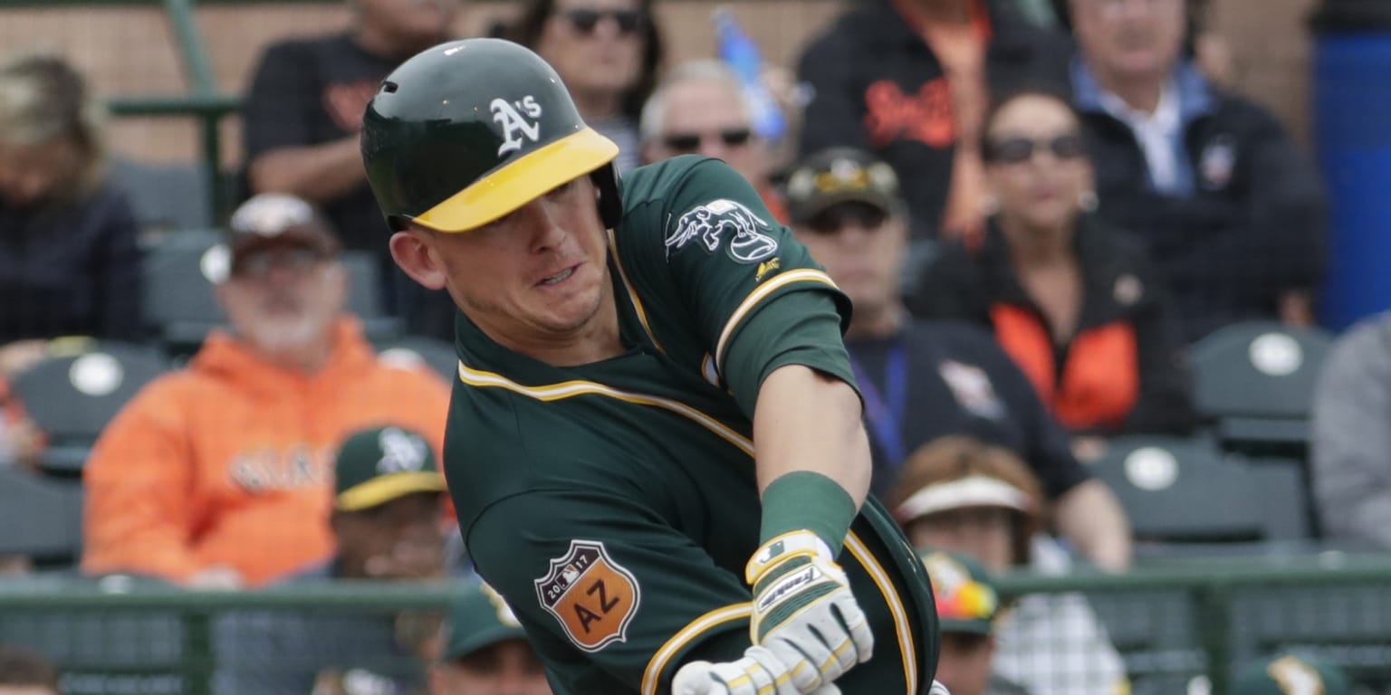 A's Healy hits home run in win over Rangers