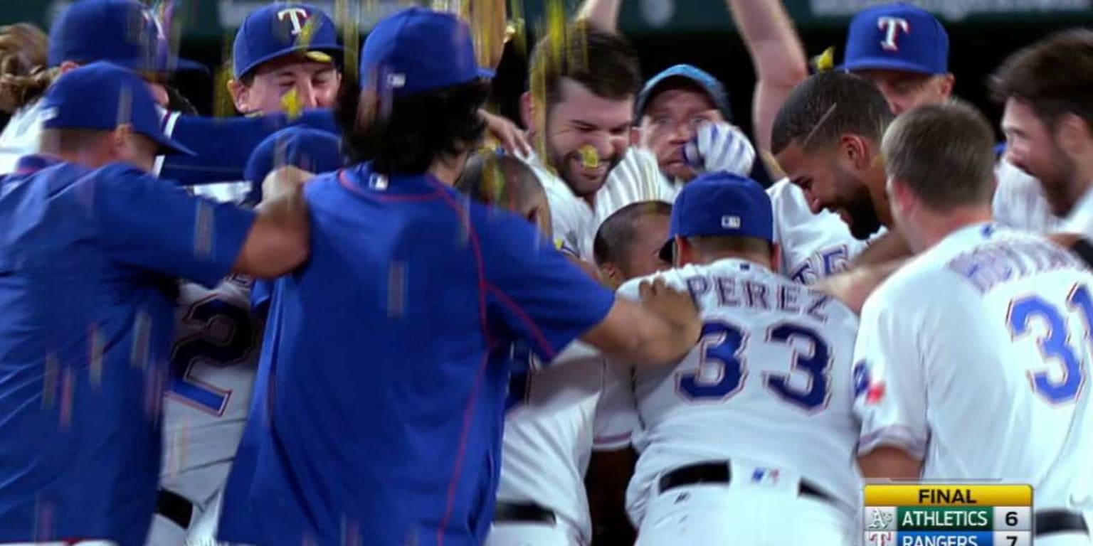 Texas' magic number at 6 with walk-off vs. A's