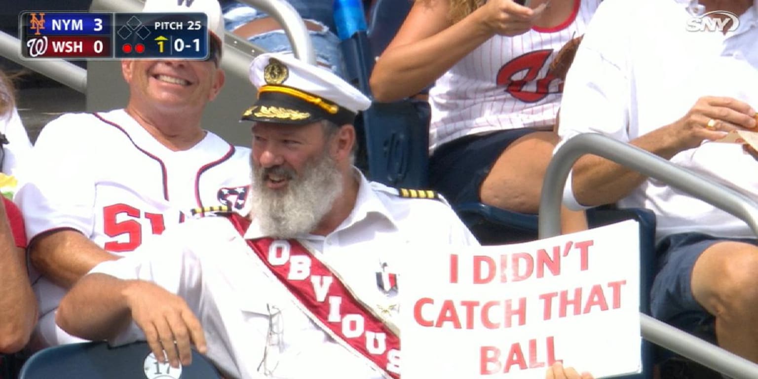 Captain Obvious didn't make a catch on a foul ball and wanted everyone ...