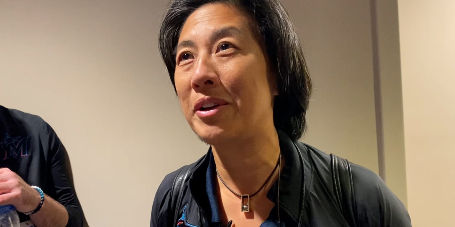 Kim Ng addresses Marlins' search for center fielder