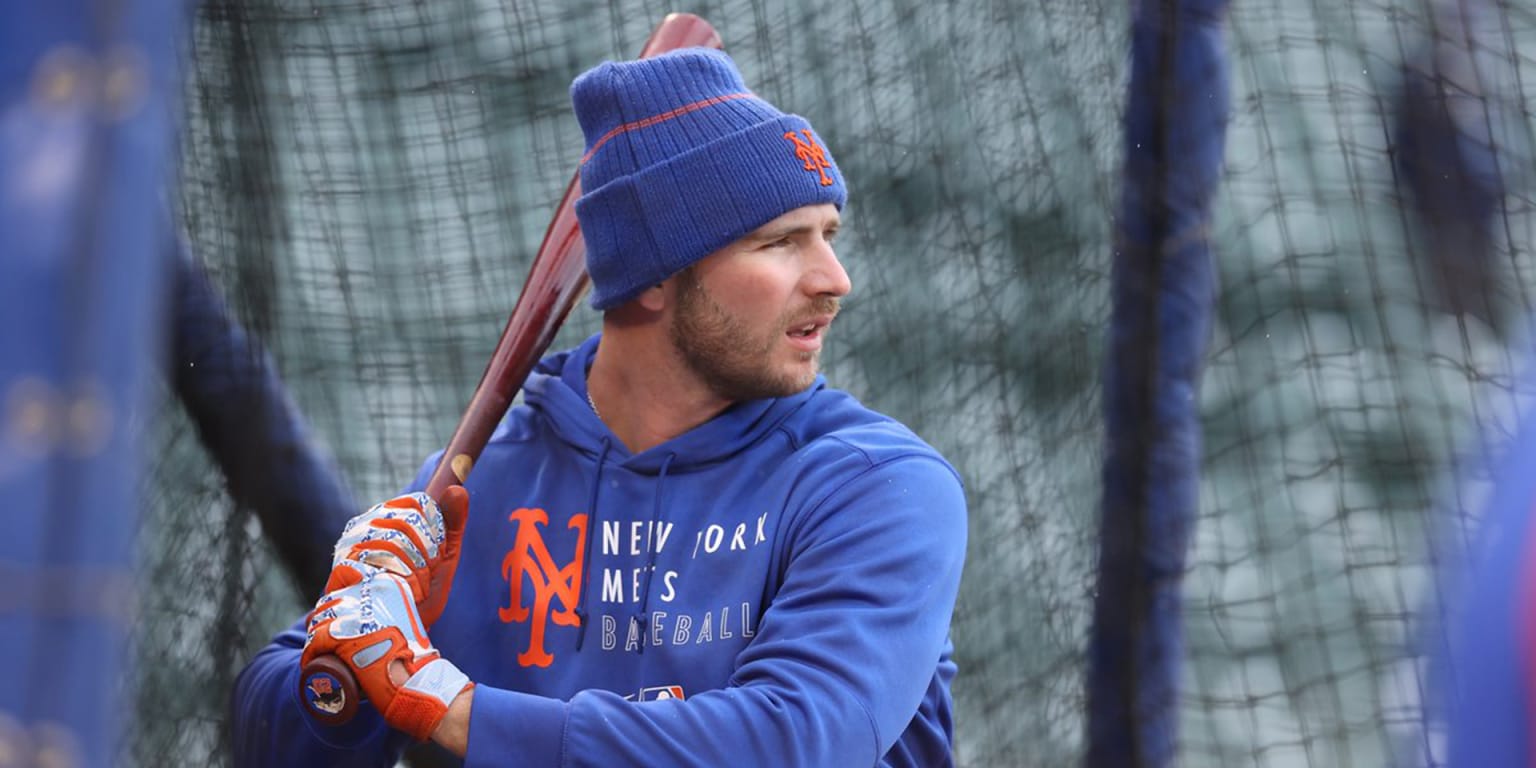 Mets take batting practice outside