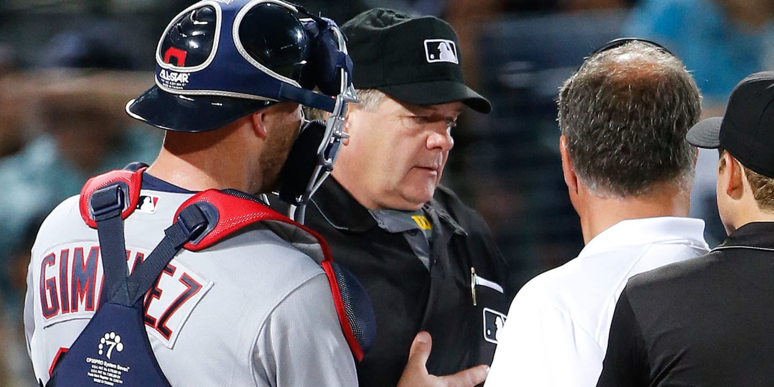 Jerry Layne exits Indians vs. Braves game