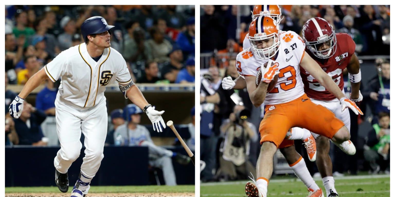 Confused about Clemson's Hunter Renfrow and the Padres' Hunter Renfroe ...