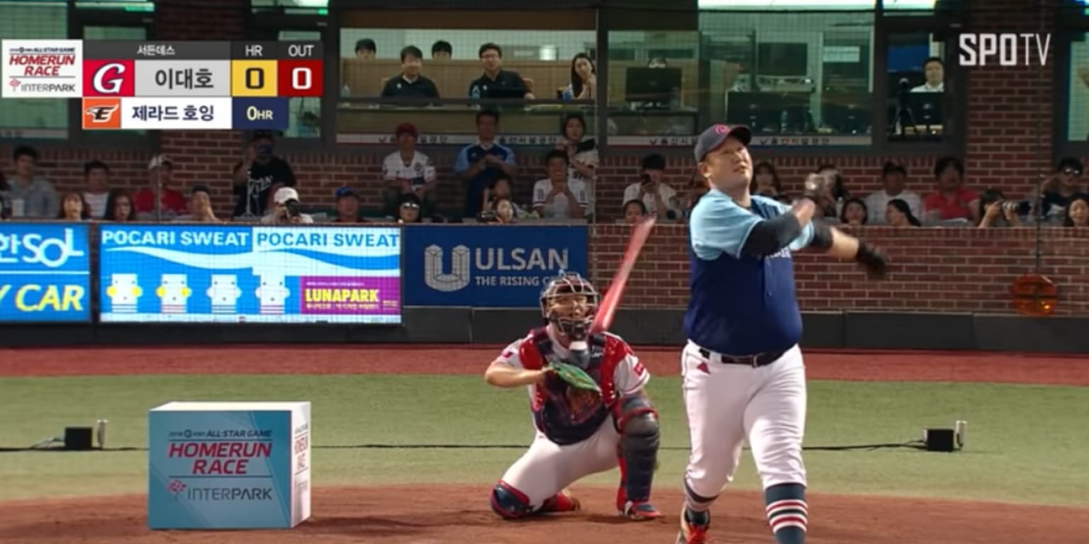 Dae-Ho Lee hit a walk-off homer to win the KBO HR Derby and flipped his ...