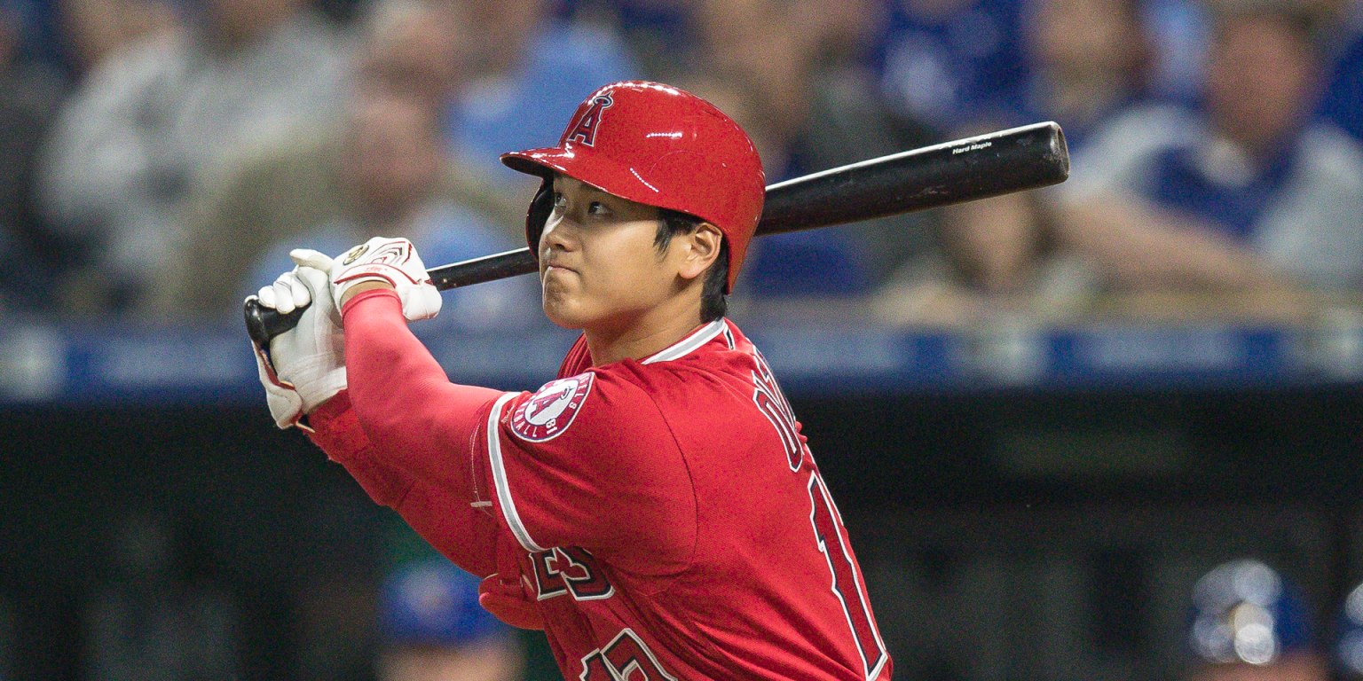 Ohtani bats seventh and gets two hits