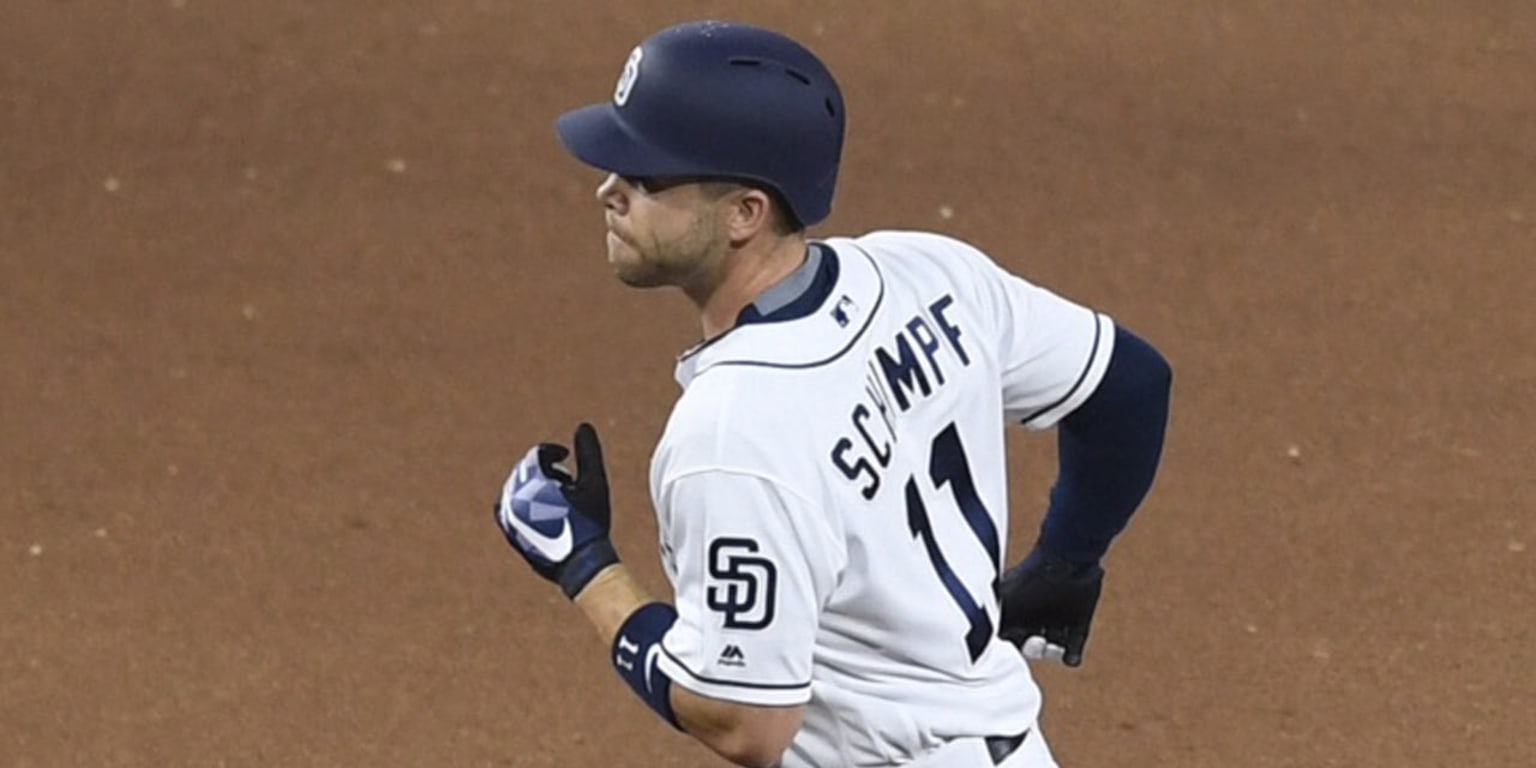 Ryan Schimpf homers off Clayton Kershaw again