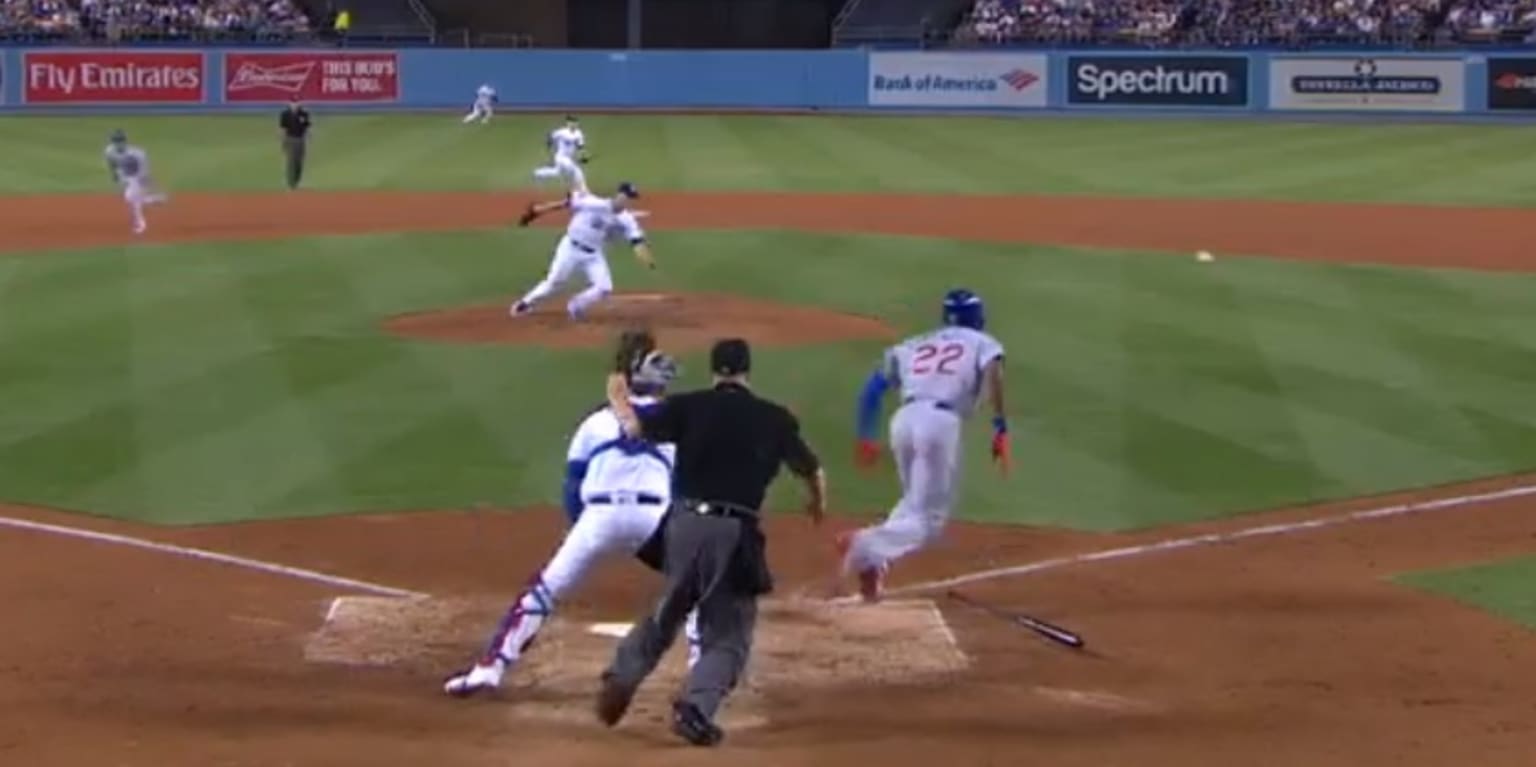 Umpire Todd Tichenor stumbled, but recovered in time to run back home ...