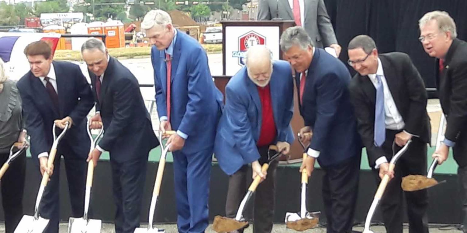 Rangers break ground on new ballpark