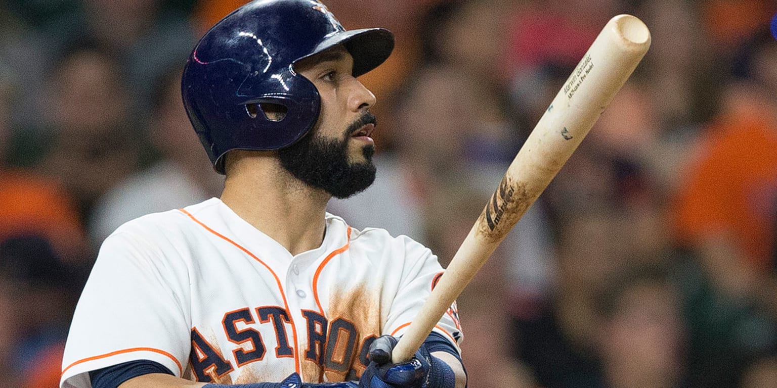 Marwin Gonzalez flexing power, flexibility