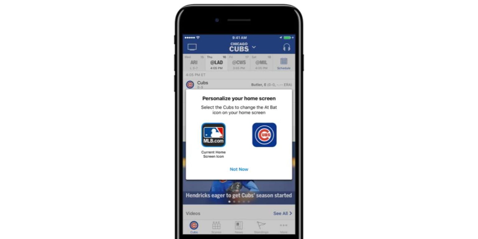You can now change the At Bat app icon to your favorite team's logo ...