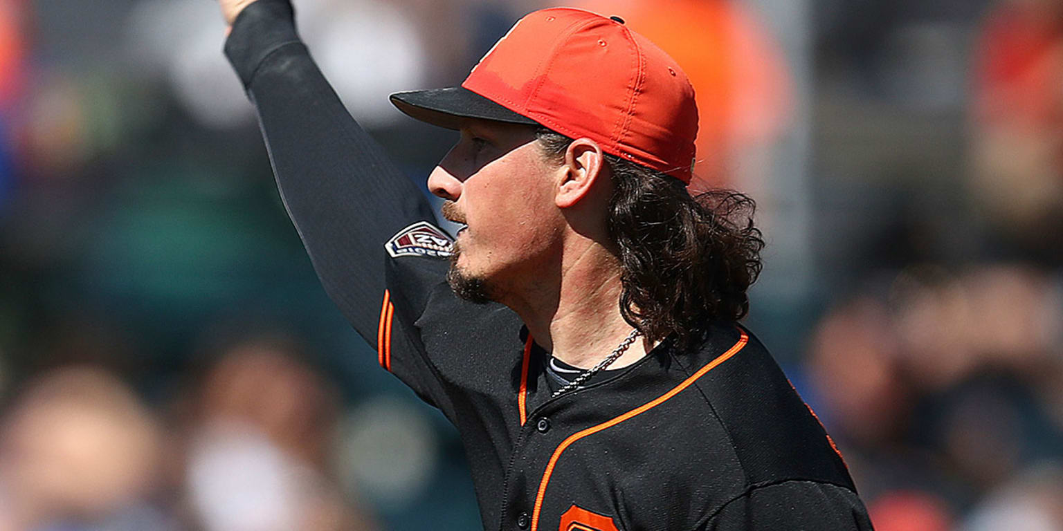 Jeff Samardzija works on split-finger fastball