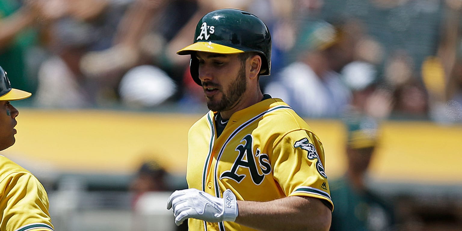 Athletics Matt Joyce hits in leadoff spot