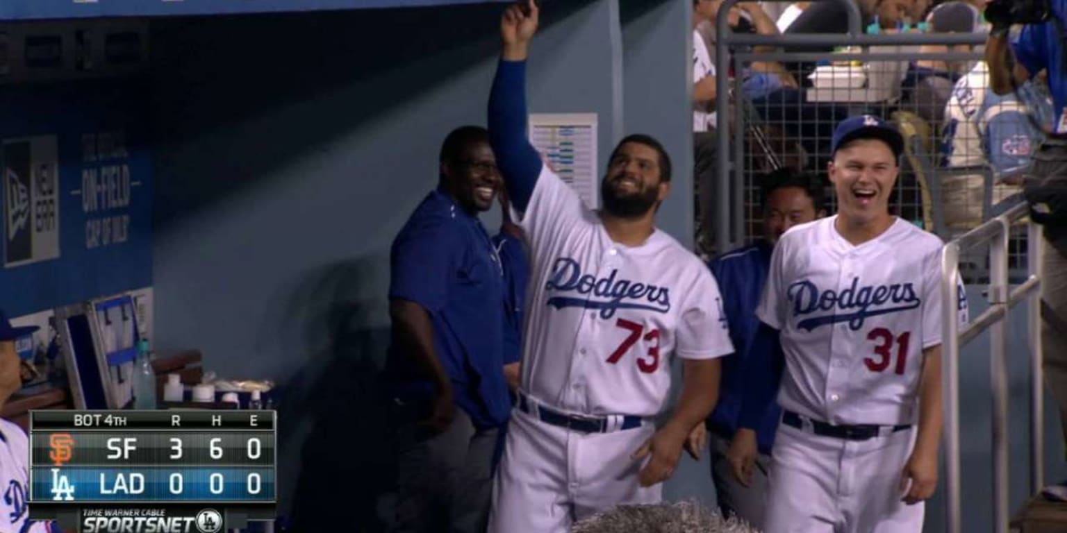 The Dodgers' Shawn Zarraga was all smiles when he entered an MLB dugout ...