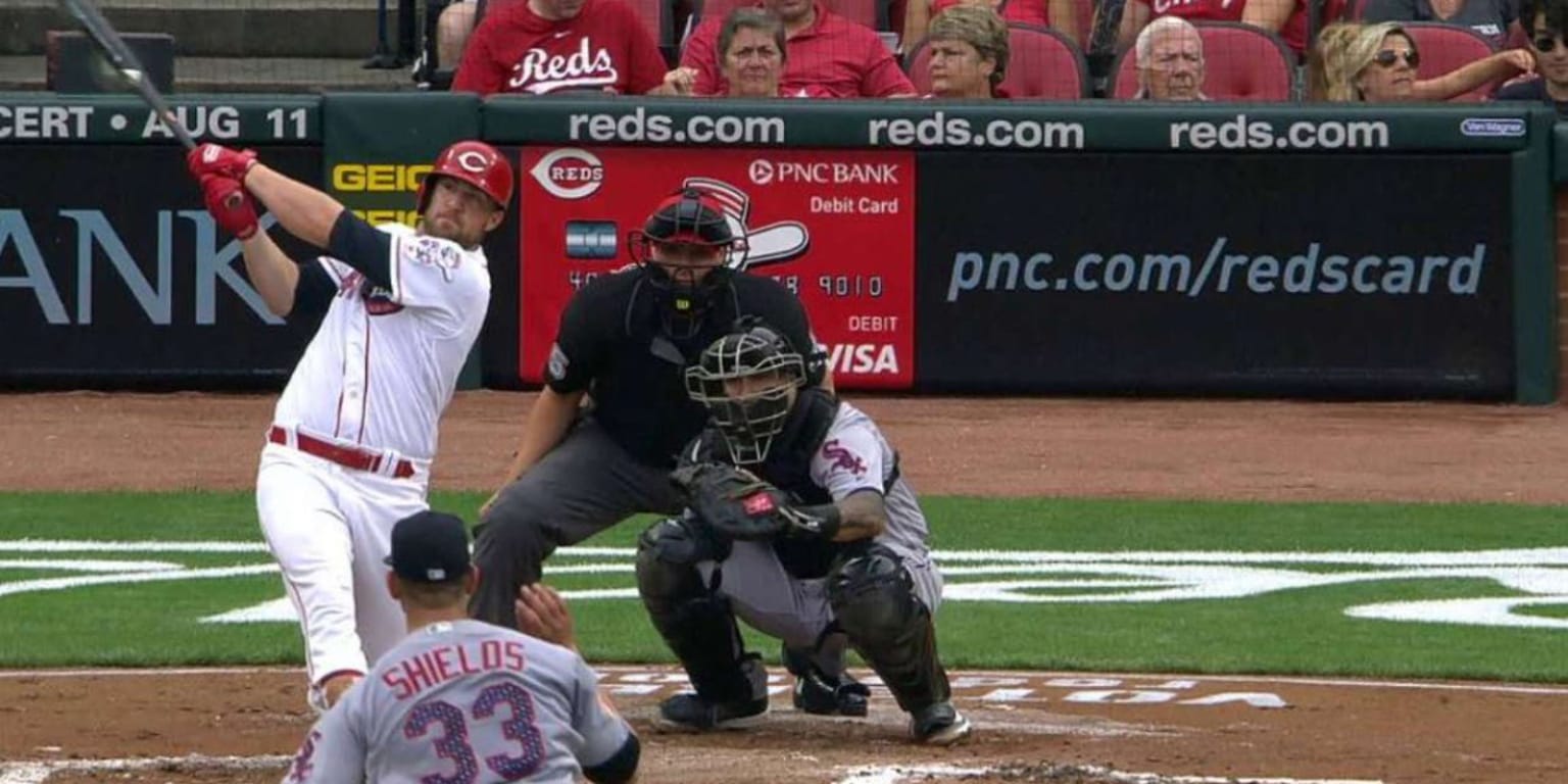 Scott Schebler hits 1st-pitch HR vs. White Sox