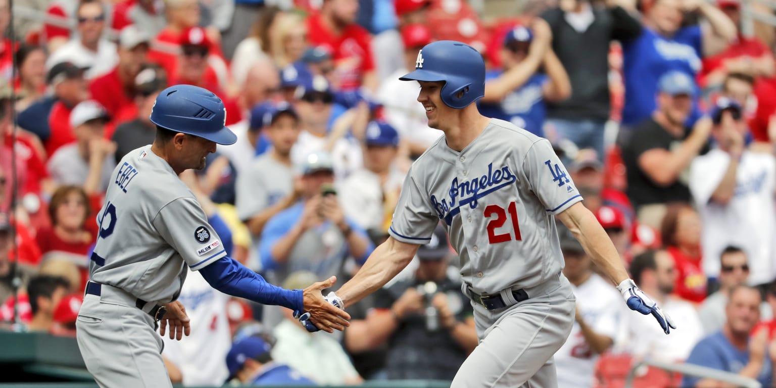 Walker Buehler hits first career homer