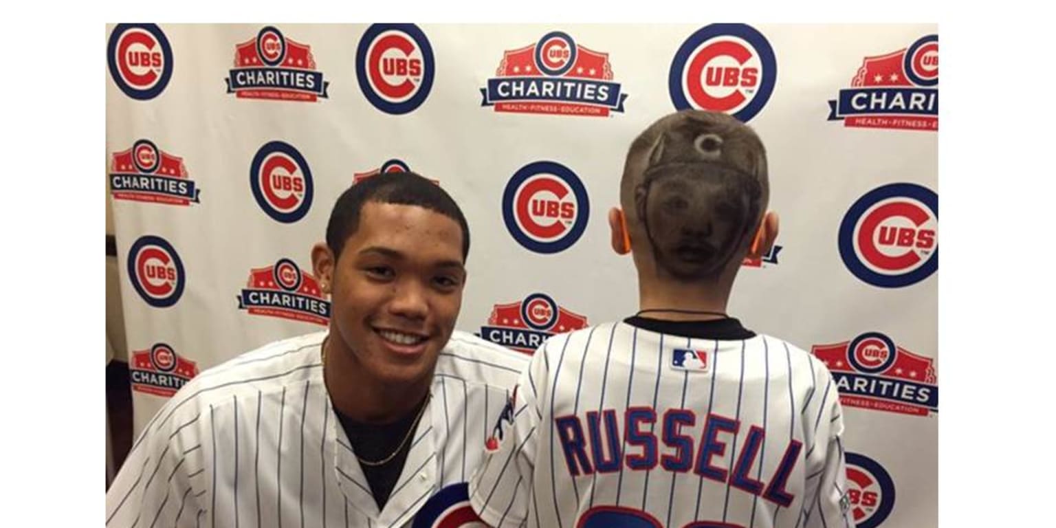 Addison Russell comes face-to-face with his, um, face shaved into that ...