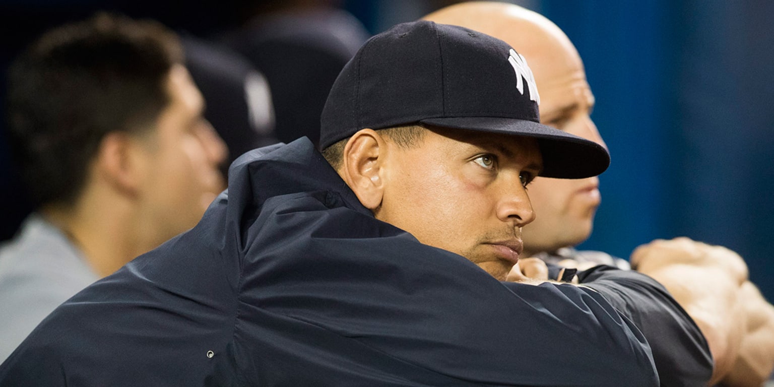 Alex Rodriguez turns 41, watches from bench