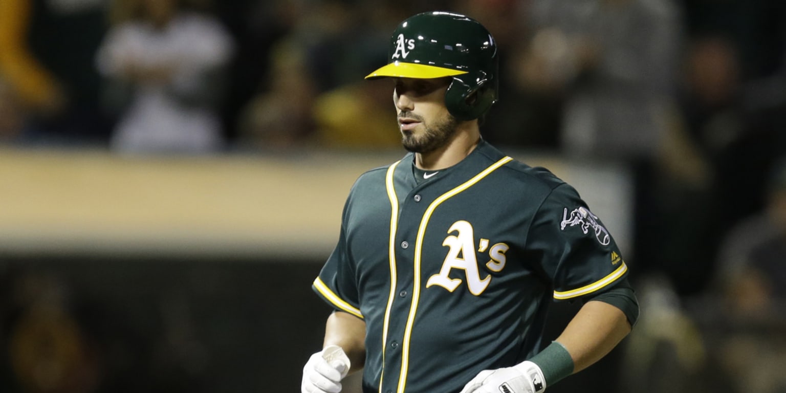 Brett Eibner homers in A's debut