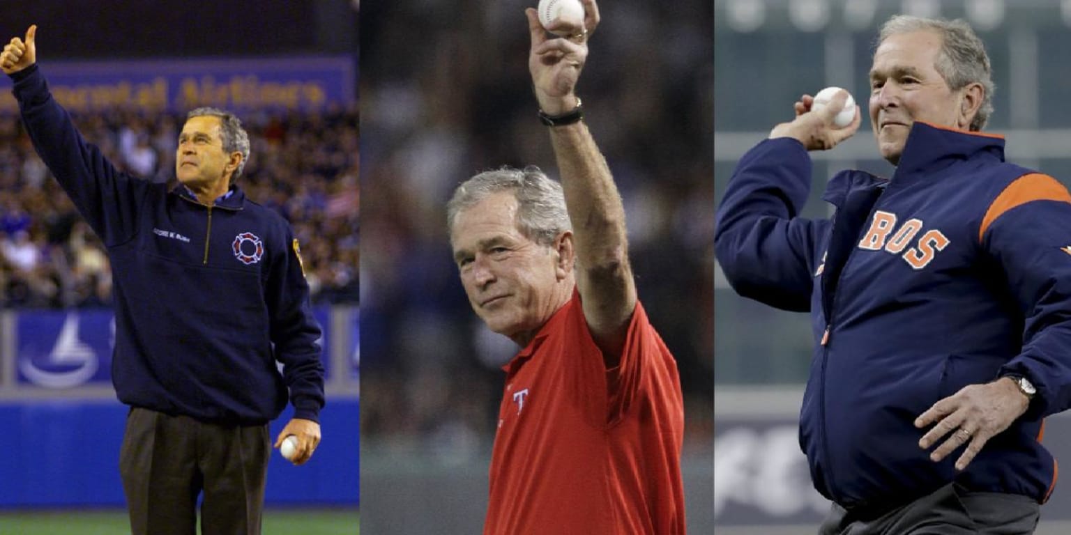 George W. Bush returned for his fourth World Series first pitch before ...