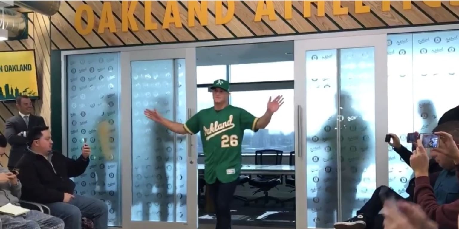 The A's walked down the runway with their glorious new kelly green ...