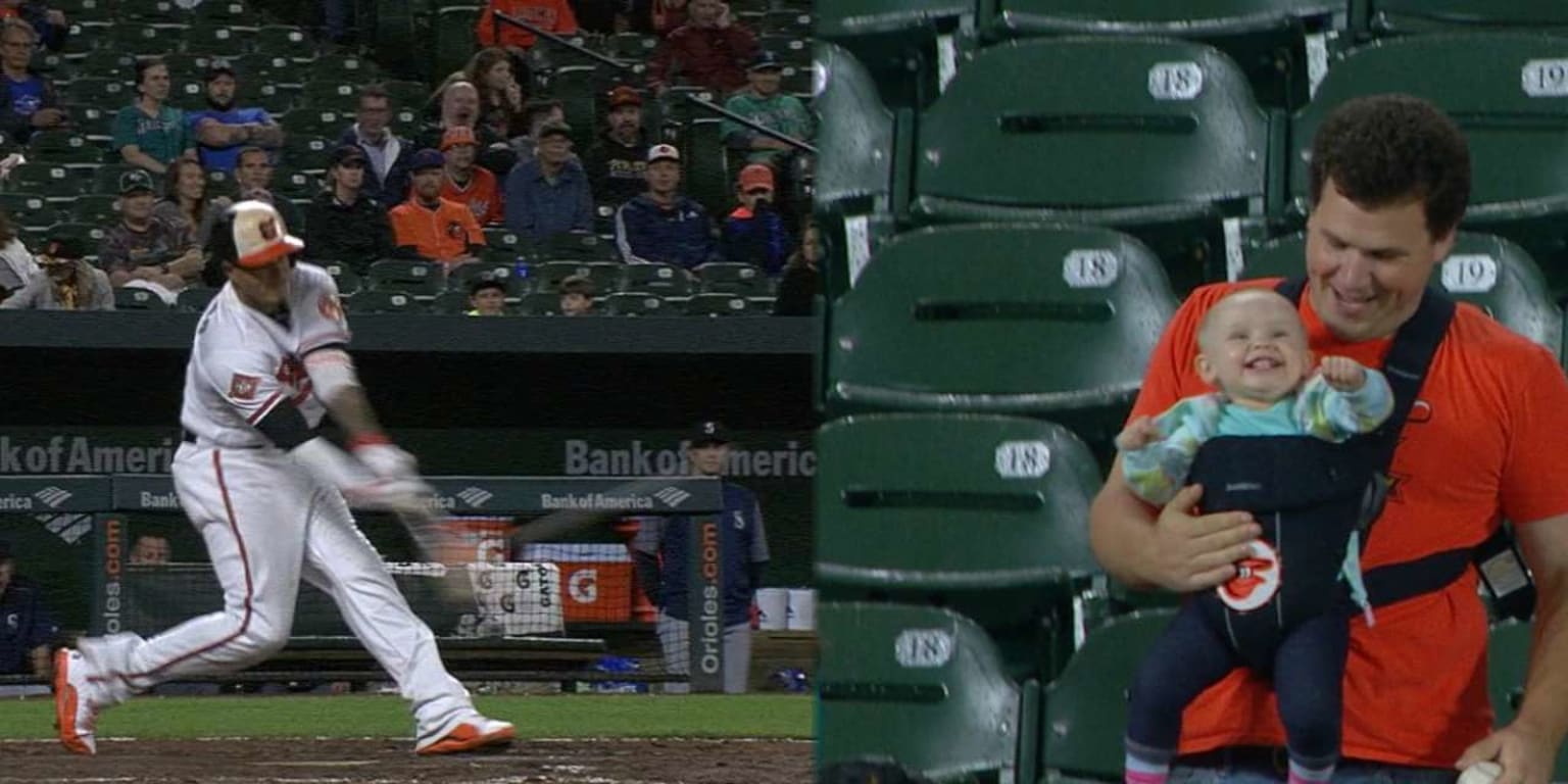 A dad's home run ball means dancing and exhaustion for his baby | MLB.com