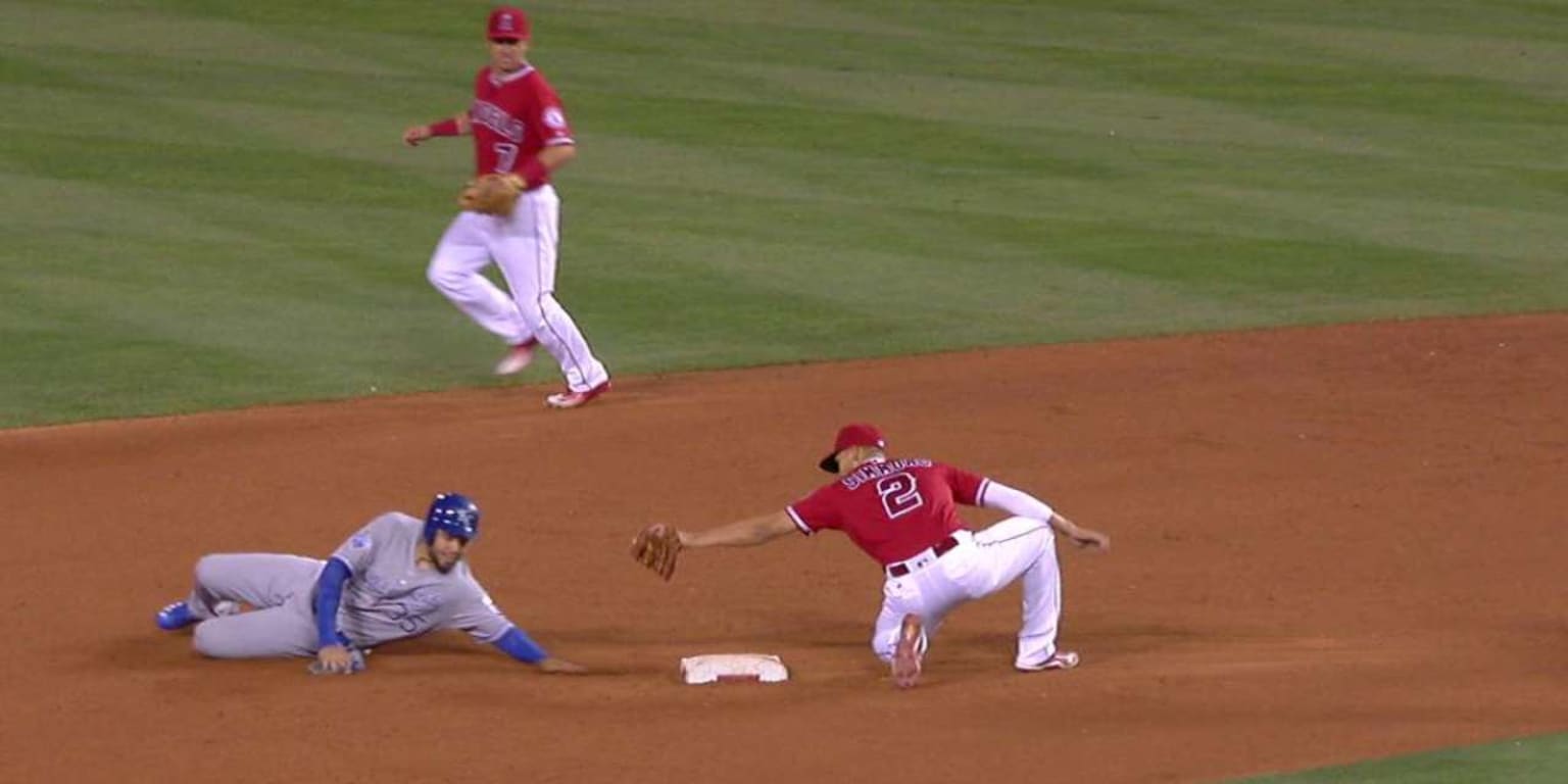 The Angels turned a wild pitch into an out at second with this ...