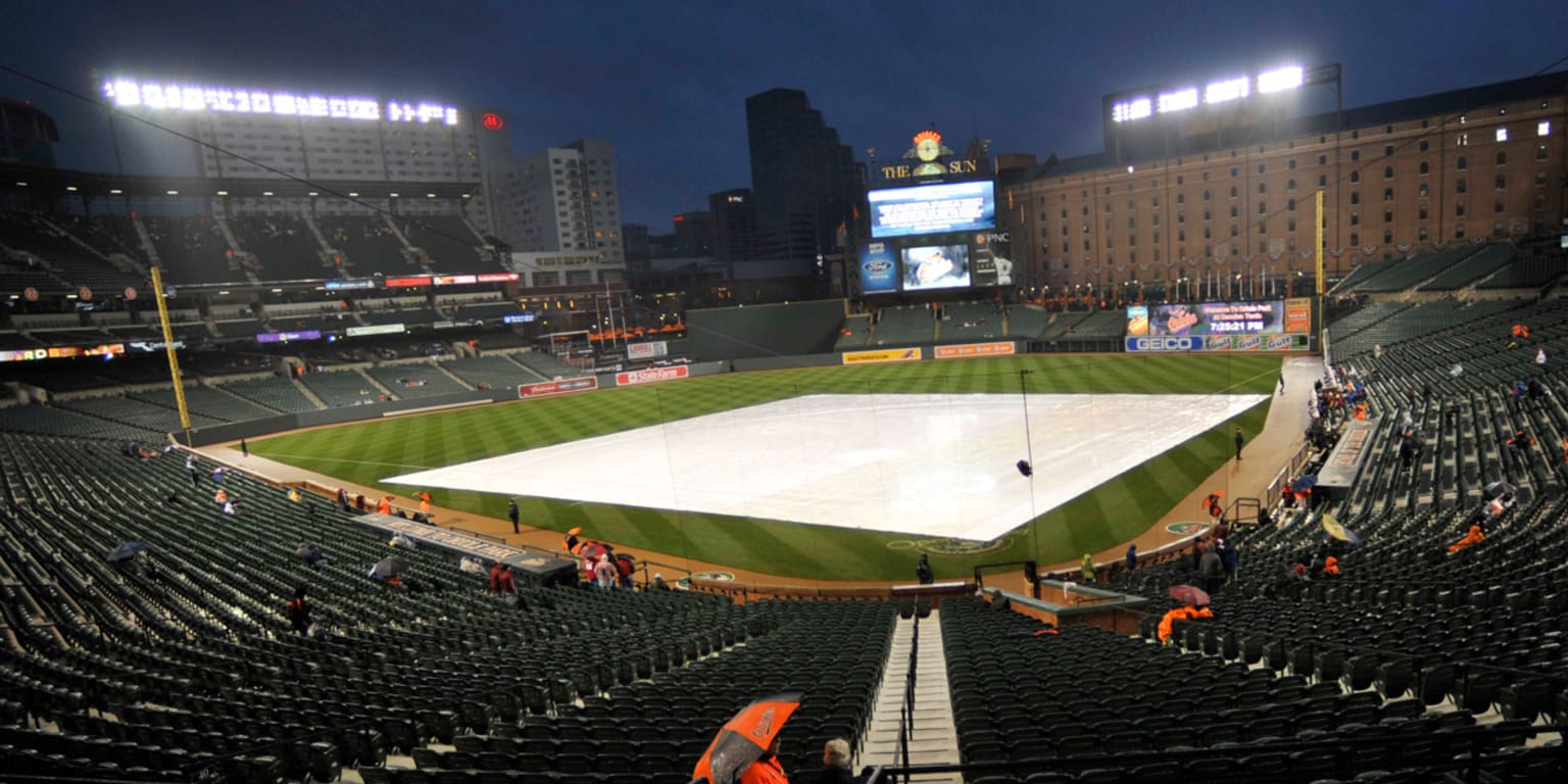 Red Sox, Orioles game in rain delay