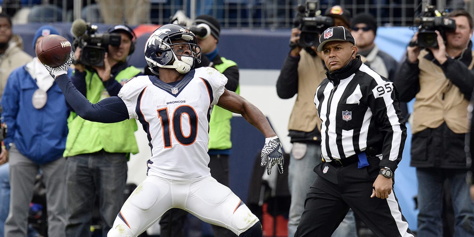 Emmanuel Sanders showed off his fastball after scoring and the Rockies ...
